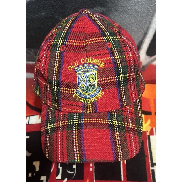Accessories | St Andrews Golf Hat Cap Strapback Red Plaid Checkered ...